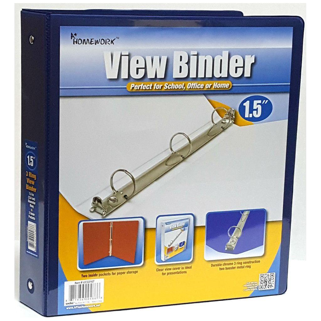 HARD VIEW BINDER 1-1/2" BLUE – JA Riollano Co, Inc. School I Office I ...