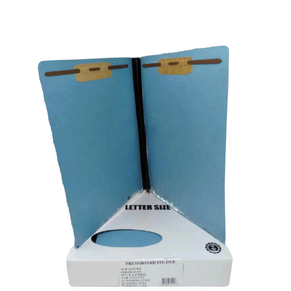 PRESSBOARD FOLDER LATERAL 2 FASTENER BLUE LETTER – JA Riollano Co, Inc ...