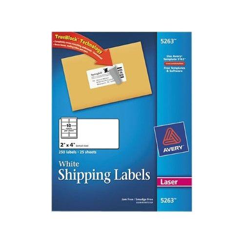 TRUEBLOCK SHIPPING LABELS 2" X 4" PQ.250 – JA Riollano Co, Inc. School ...