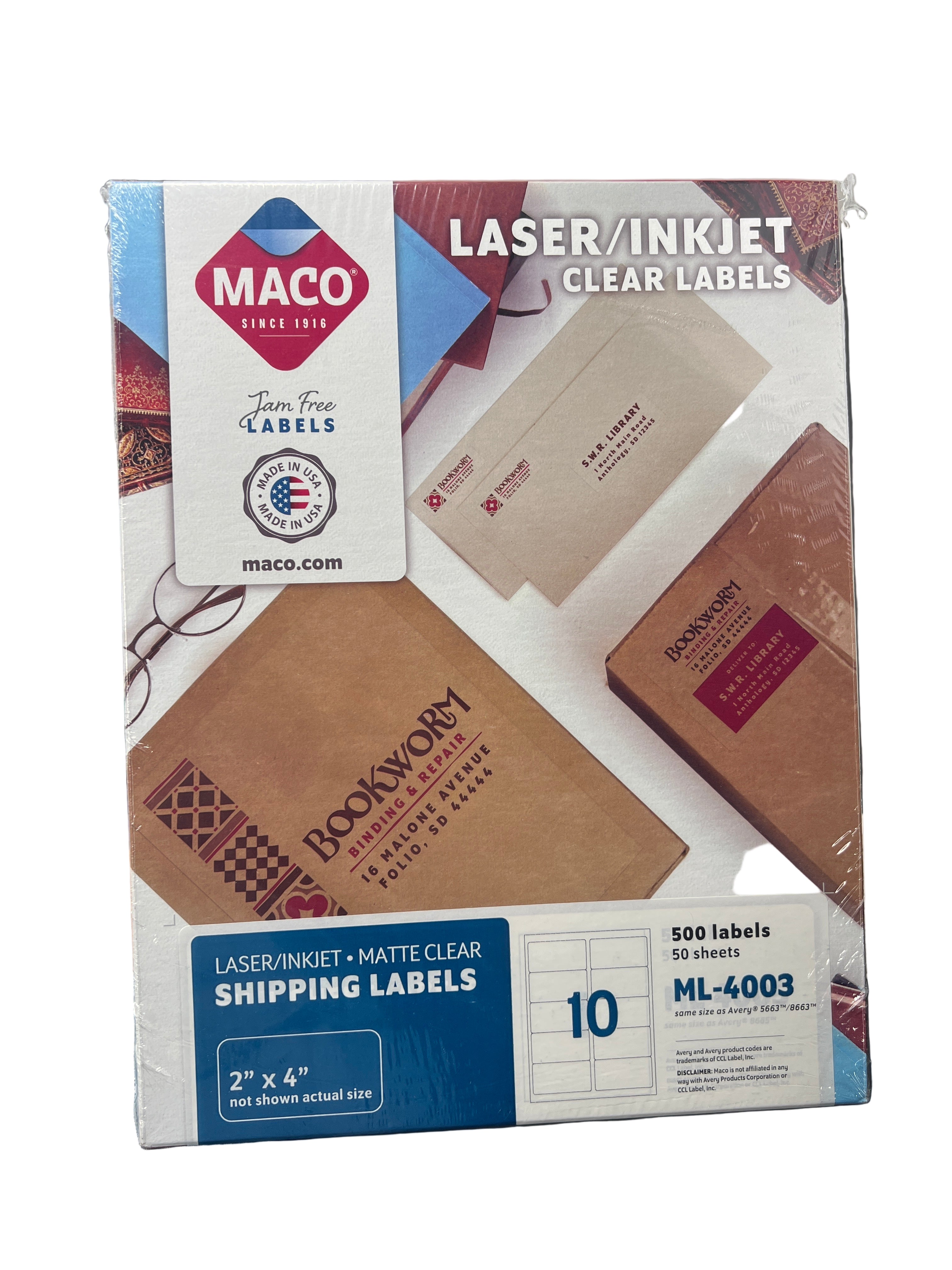 Mac Clear Laser Labels – JA Riollano Co, Inc. School I Office I Crafts ...